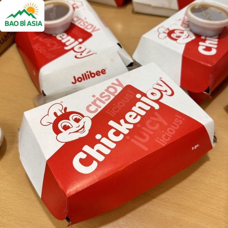 In ấn hộp giấy Jollibee giá rẻ, cam kết chất lượng - Bao Bì Asia